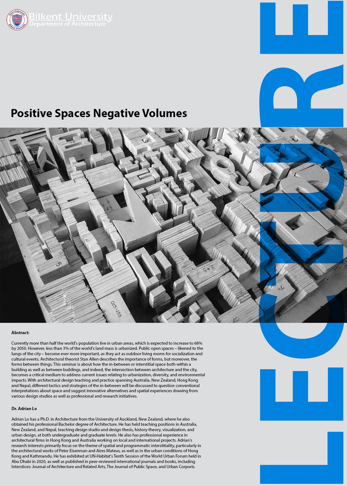 Positive Spaces Negative Volumes